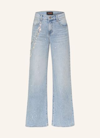 Miss Goodlife Miss Goodlife Wide Leg Jeans Mit Schmucksteinen blau