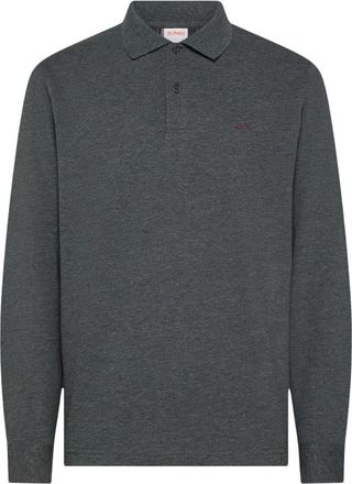 Sun 68 Polohemd aus Baumwoll-Piqu&eacute; mit Ellbogenflicken - - Tops - Herren - Grau - M