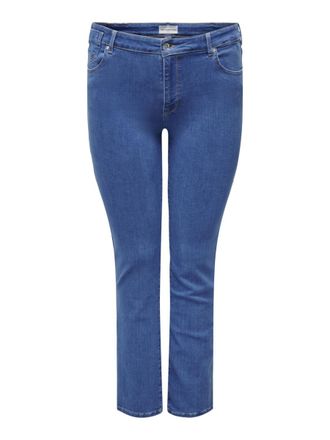 Only Carmakoma Damen CARALICIA REG Strt DNM DOT187 Gerade Jeans, Medium Blue Denim, 54W / 32L