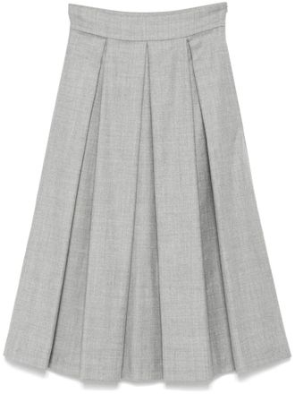 Eleventy robe mi-longue à design plissé - Gris