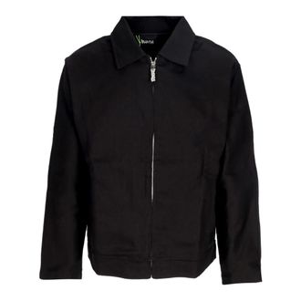 Disclaimer Schwarze Logo Rei&szlig;verschlussjacke Baumwolle - - Jackets - Herren - Schwarzk - L