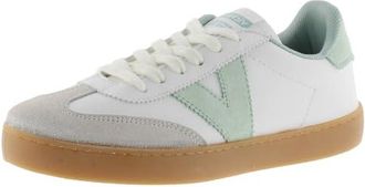 Victoria Baskets Berlin Ciclista Effet Cuir & Pi&egrave;ces Color&eacute;es & Semelle Caramel 1126206 pour Femme Menta 36