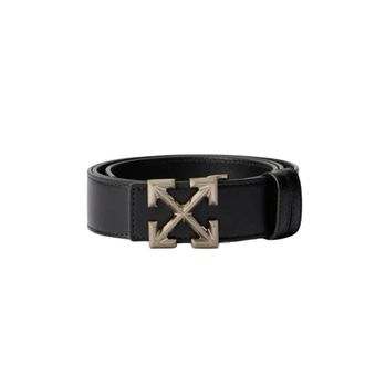 Off-white Homme, Accessoires, Noir, Taille: 95 CM Arrow Quote Leather Belt