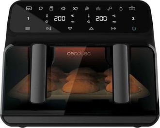 Cecotec Cecofry Advance 9000 Window Luftfritteuse ohne &Ouml;l, 9 l, 2.200 W, doppelter Beh&auml;lter 4,5 l, Trennwand, doppelte Temperatur, Sichtfenster, 8 Men&uuml;s, Temp
