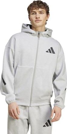 adidas Mens Nouvelle Veste de surv&ecirc;tement &agrave; Capuche enti&egrave;rement zipp&eacute;e Z.N.E., Medium Grey Heather, 3XL