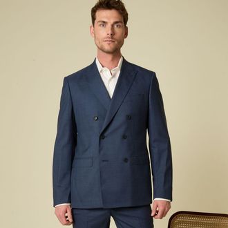 Bexley Veste Lazare Crois&eacute;e - Costume homme bleu chin&eacute;