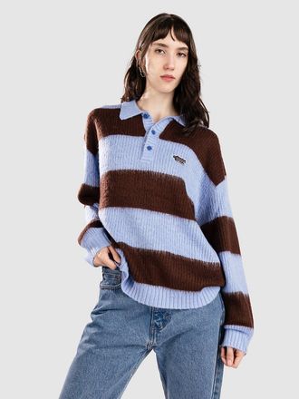 Santa Cruz Groovy Stack Knit Polo Pull bleu