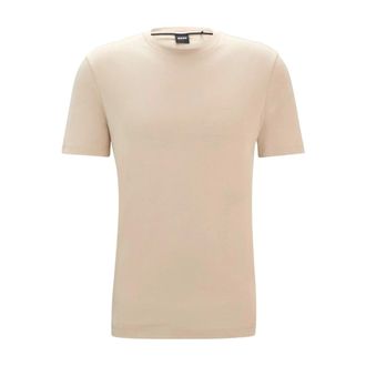 HUGO BOSS T-Shirt mit Rundhalsausschnitt aus Baumwolle - - Tops - Herren - Beige - 3XL