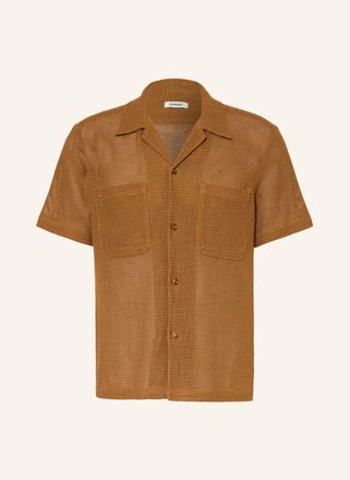 Sandro Sandro Resorthemd Regular Fit Aus Mesh braun
