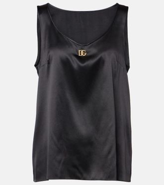 Dolce & Gabbana Top DG aus Satin