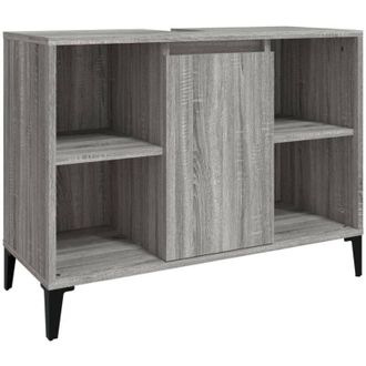 vidaXL Vidaxl - Meuble dévier sonoma gris 80x33x60 cm bois dingénierie