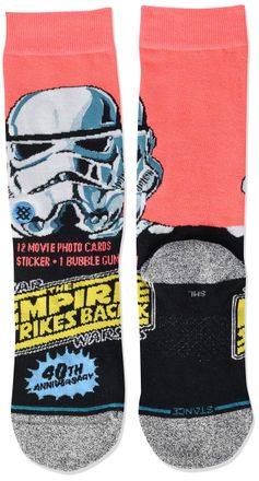 Stance Trooper 40th Crew Pink LG (Mens Shoe 9-13)