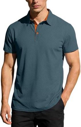 Generic Polo l&eacute;ger et fluide pour homme, coupe classique, coupe classique, tunique de vacances cool et confortable, bleu marine, 3XL