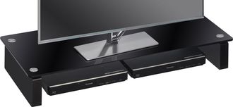 Maja Möbel 1607 TV-Board Schwarzglas, Abmessungen (BxHxT): 82 x 12,20 x 35 cm, Glas, 82 x 35 x 12,20 cm