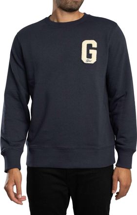 GANT Herren G Badge Sweat C-Neck Sweatshirt, Evening Blue, 4XL