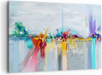 Arttor Wandbilder Dekoration Wohnzimmer Abstraktion modern Bilder auf Leinwand 120x80cm Leinwandbild Schlafzimmer Küche Deko Wand Kunstdruck Art Groß XXL Wan