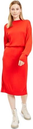 Tamaris Barrio Robe en Tricot, Rouge Fiery, 46 Femme