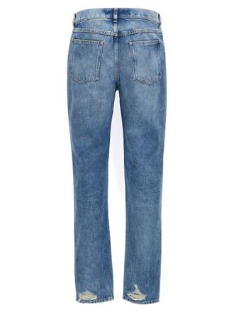 Givenchy Mens Blue Cotton Straight-Leg Jeans Clothing