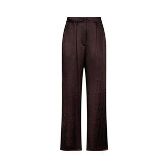 Liu Jo Lange Satinhose mit Schlitz - - Trousers - Damen - Braun - M