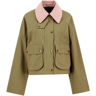 Barbour Femme, Vestes, Vert, Taille: 36 FR Veste D&eacute;contract&eacute;e Courte Beadnell &agrave; Perles