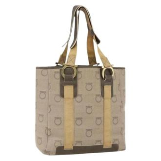Ferragamo Pre-owned Canvas Tote Bag - - Pre-owned - Damen - Beige - ONE SIZE