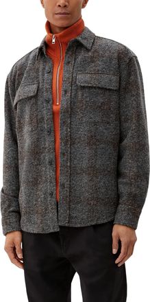 s.Oliver Mens 2121005 Hemd Langarm, Grau, XXL