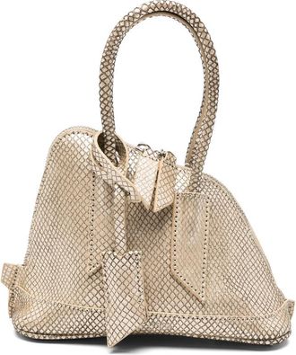 The Attico Mini Sant Ambroeus Snakeskin-effect Asymmetric Tote Bag