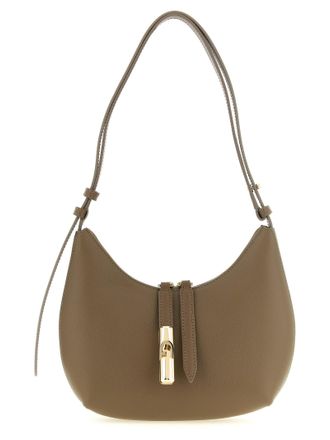 Furla Beige Kalbsleder-Schultertasche - Beige