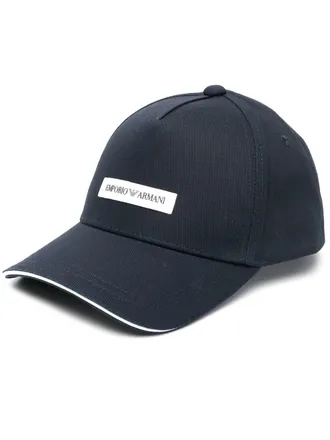 Emporio Armani casquette &agrave; patch logo - Bleu