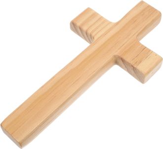 Pretyzoom ORFOFE Holz Wandkreuz Handgeschnitzte Religi&ouml;se Kreuz Skulptur F&uuml;r Wohnzimmer Eingangsbereich B&uuml;ro Christliche Wanddekoration Geschenk Zur Taufe Firmu