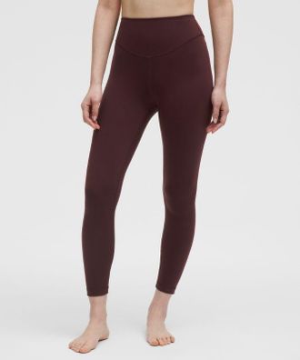 lululemon Wunder Under Leggings aus mit hohem Bund f&uuml;r Frauen - 64 cm - Gr&ouml;&szlig;e 12 in Goodnight Plum