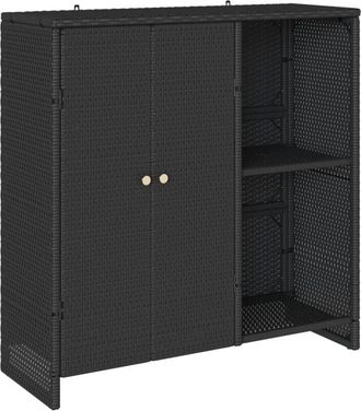 vidaXL Armoire de rangement avec stockage Noir 100 x 36 x 102 cm Rotin Vidaxl