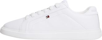 Tommy Hilfiger Damen Th Icon Court Light Fw0fw08948 Low Top, White (White), 41 EU