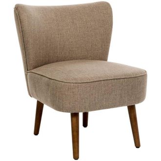 Atmosphera Aera Sessel in Stoff Dunkelbeige L69xB57xH72,5 cm - Atmosphera cr&eacute;ateur dint&eacute;rieur