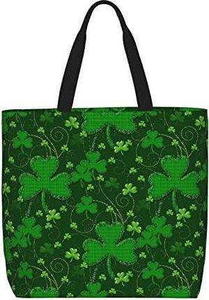 Generic Sac De Courses La Saint-Patrick Fourre Tout R&eacute;utilisable De Grande Capacit&eacute; Sacs En Toile Pour Femmes, Pour Voyage, &Eacute;cole, Burea, Shopping