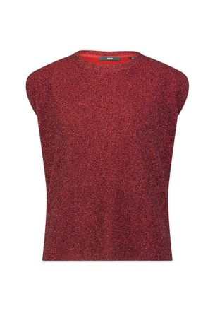 Zero Damen Glitzershirt mit Rundhalsausschnitt 36, Cabernet