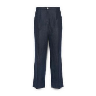 Elena Miro Leinenhose - - Trousers - Damen - Blau - 7XL