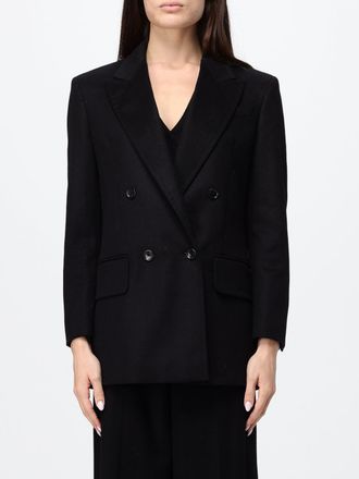 Max Mara Zweireihiger Blazer aus reiner Schurwolle mit steigendem Revers und Knopfverschluss