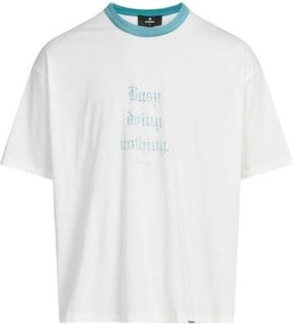 Represent T-shirt droit imprim&eacute; en coton m&eacute;lang&eacute;