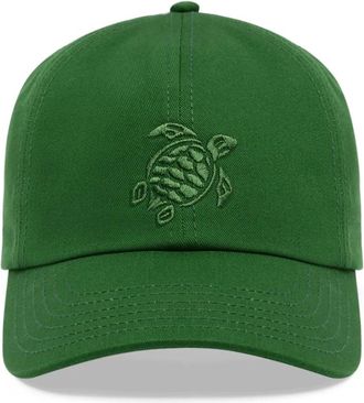 Vilebrequin unisex, Accessoires, Vert, Taille: ONE Size Solid Cap Turtle Embroidery