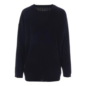 Fabiana Filippi Femme, Pulls, Bleu, Taille: 36 FR Pull en maille c&ocirc;tel&eacute;e &agrave; col rond