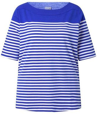 Ulla Popken T-Shirt Shirt Bretonstreifen U-Boot-Ausschnitt Halbarm