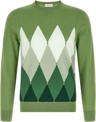 Ballantyne Homme, Pulls, Vert, Taille: 3XL Pull Col Rond Jacquard Argyle