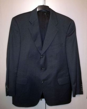 Burberry s Barrie Dark Gray Striped Wool Blazer Size L