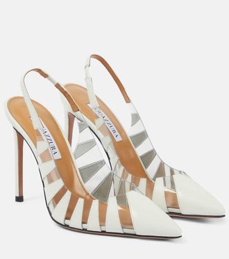 Aquazzura Escarpins Hot Rumor 105 en cuir et PVC