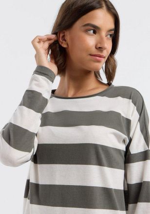 Elbsand Longsleeve Milia - Dark Slate / Cloud White Stripe