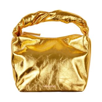 Stine Goya Goldene Mini Hobo Tasche mit Gedrehtem Griff - - Bags - Damen - Gelb - ONE SIZE