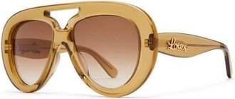 Loewe Homme, Accessoires, Brun, Taille: 55 MM Curvy Lunettes de soleil
