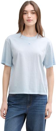 Tom Tailor Basic T-Shirt mit Print, Scarlet Red, M