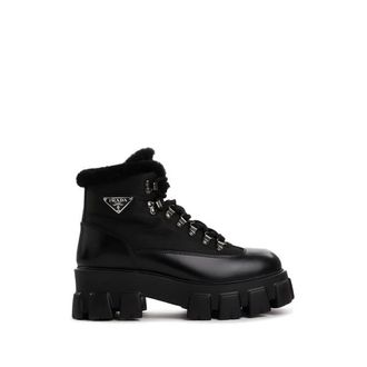 Prada Bottines fourr&eacute;es
